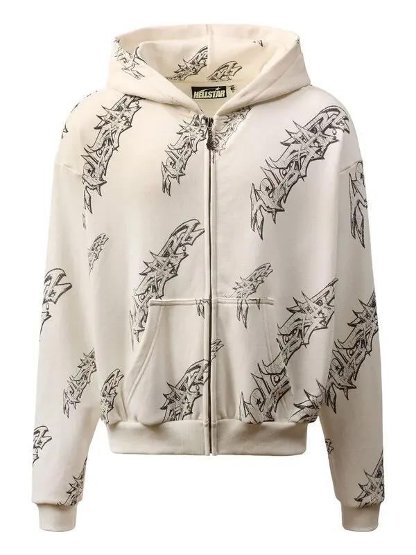 HELLSTAR Graffiti Zip-up - White