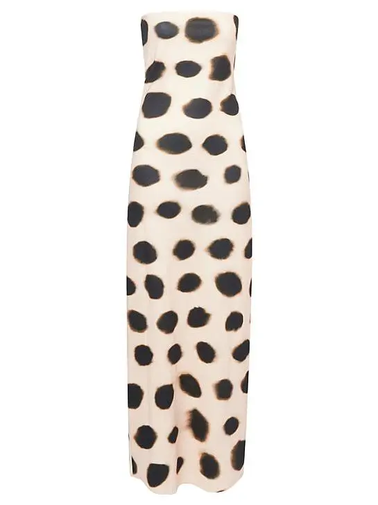 RAT AND BOA Printed Strapless Woven Midi Dress - Multi