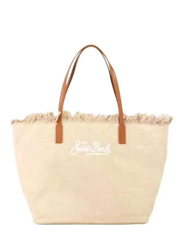 MC2 SAINT BARTH City Fringed Tote Bag - Neutrals