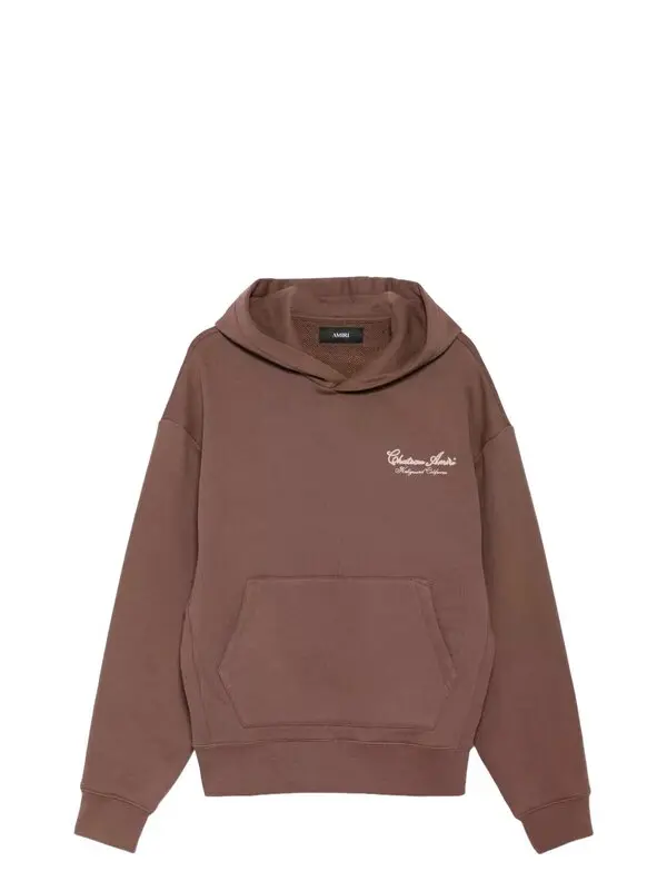 Amiri Ribbed Chateau Hoodie - Brown