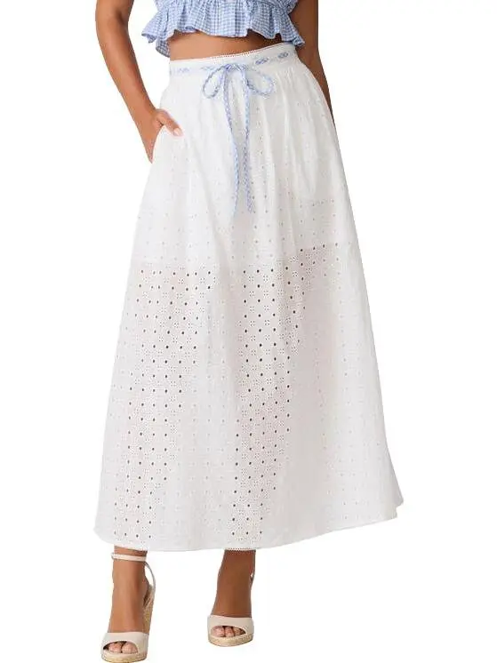 Steve Madden Eyelet Maxi Skirt - Antique