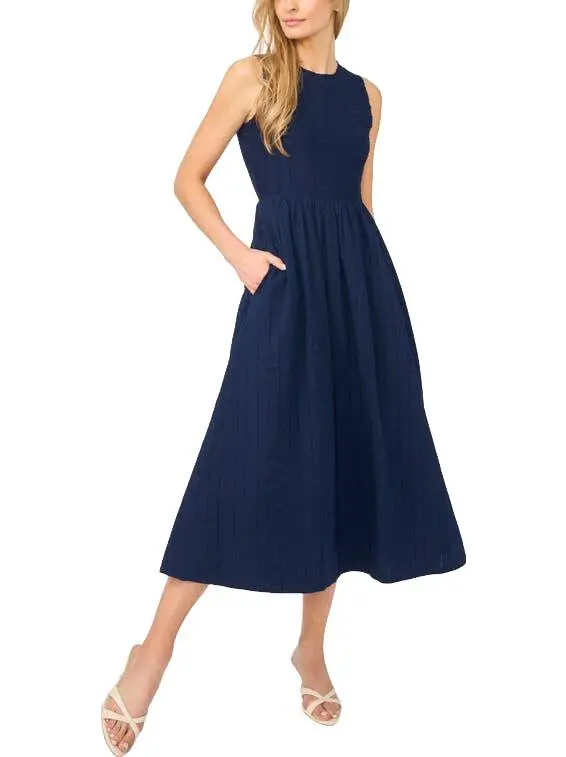 CECE DUPRAZ Sleeveless Midi Sweater Dress - Classic Navy