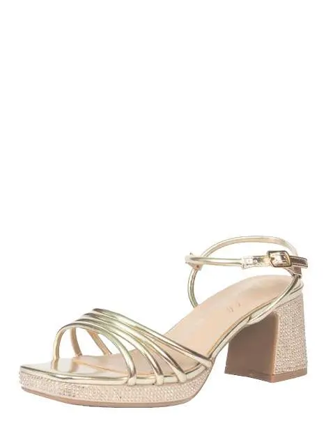 LAUREN LORRAINE Janie Platform Sandals - Gold