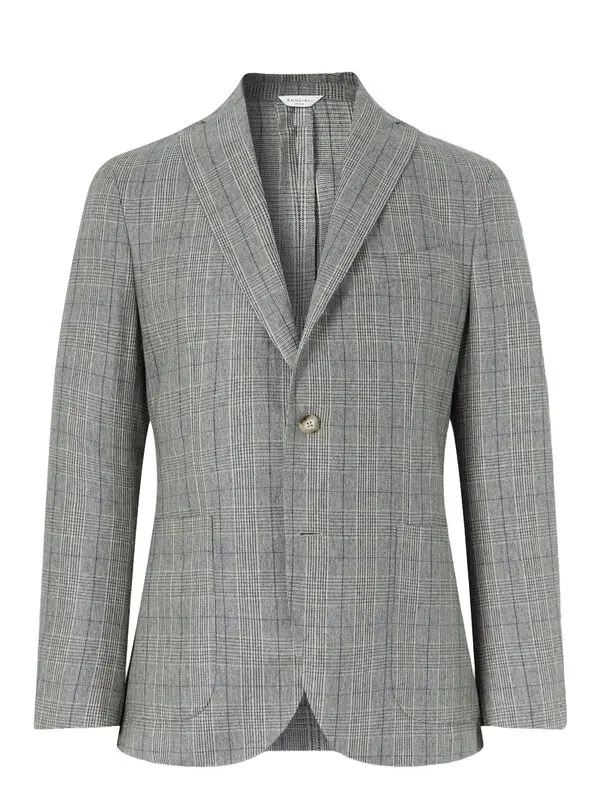 DRAKE'S Virgin Wool Suit Jacket - Gray