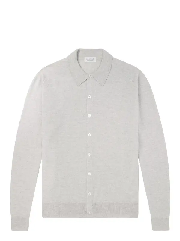 John Smedley Tibor Merino Wool Cardigan - Gray