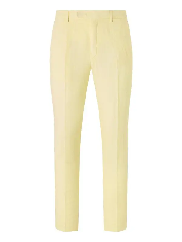 Boglioli Straight-leg Linen Suit Trousers - Yellow