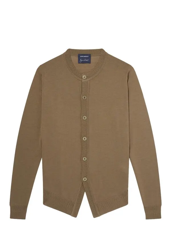John Smedley Merino Wool Cardigan - Green