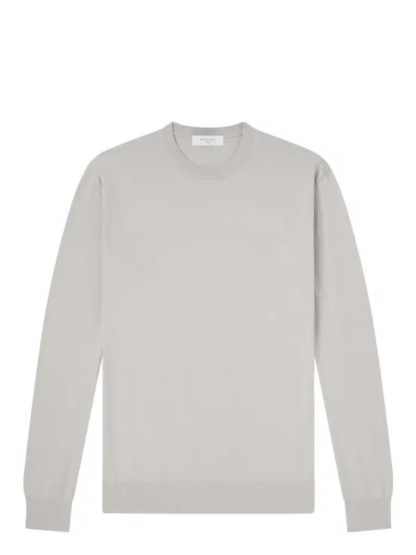 Boglioli Cotton-jersey Sweater - Gray
