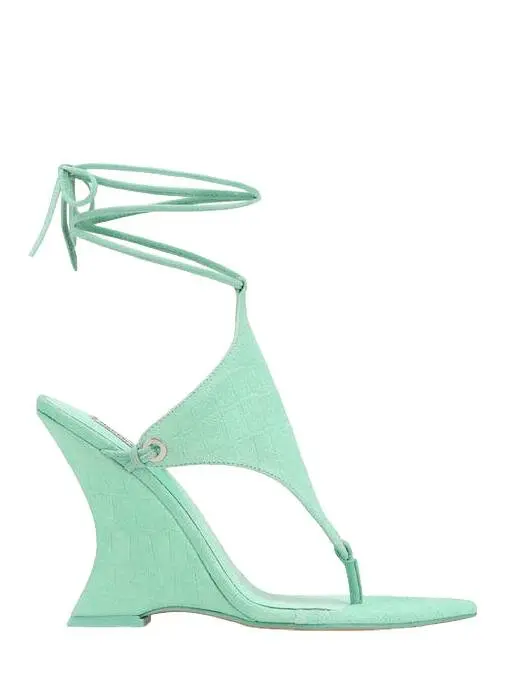 NAKED WOLFE Rampage Wedge Sandals - Mint