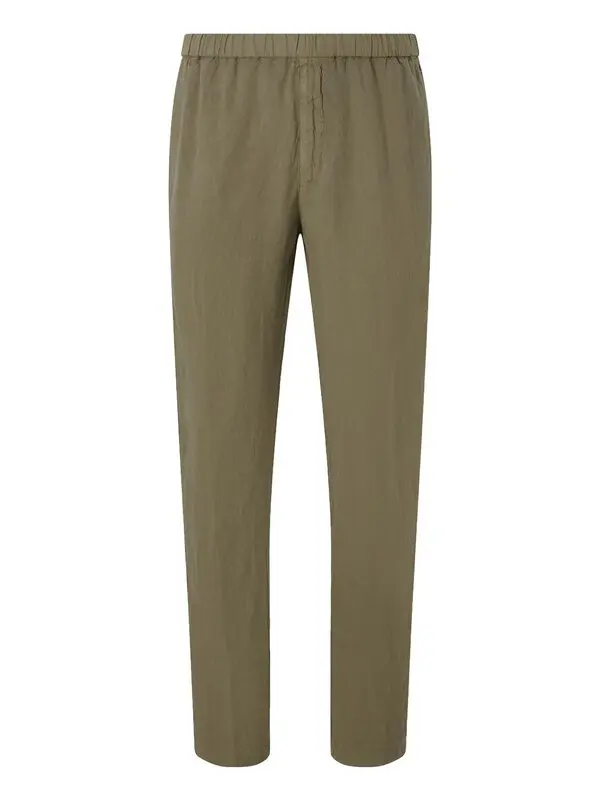 Boglioli Tapered Linen Trousers - Green