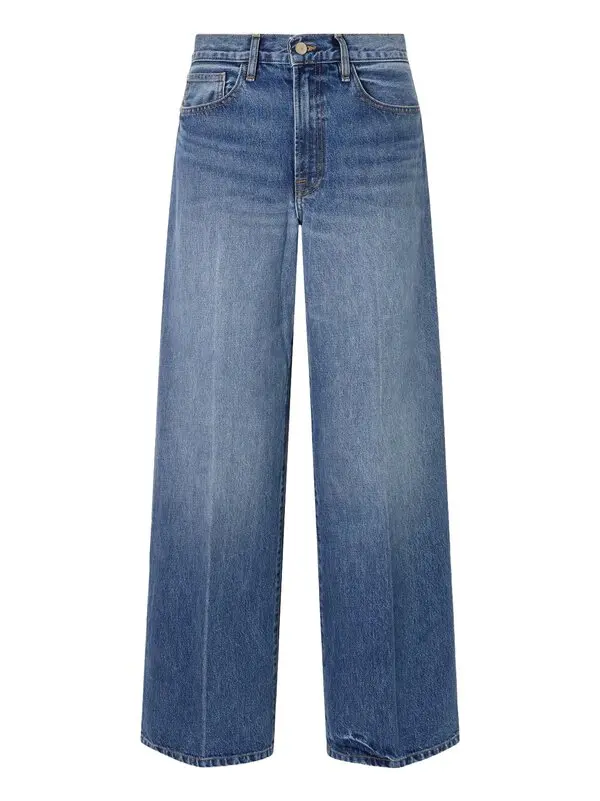 THE ELDER STATESMAN Evie Organic Cotton Wide-leg Jeans - Blue