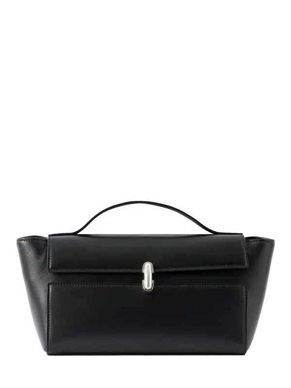 Savette Symmetry Trapeze Leather Pochette - Black