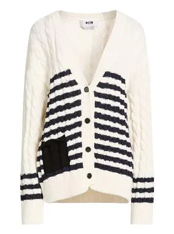 MSGM Cotton Cardigan - White