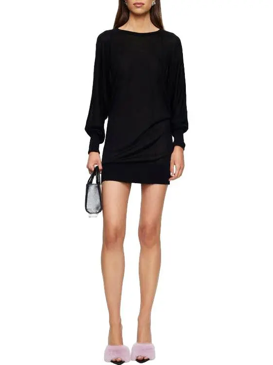 Lioness Bellissimo Long Sleeve Mini Dress - Noir