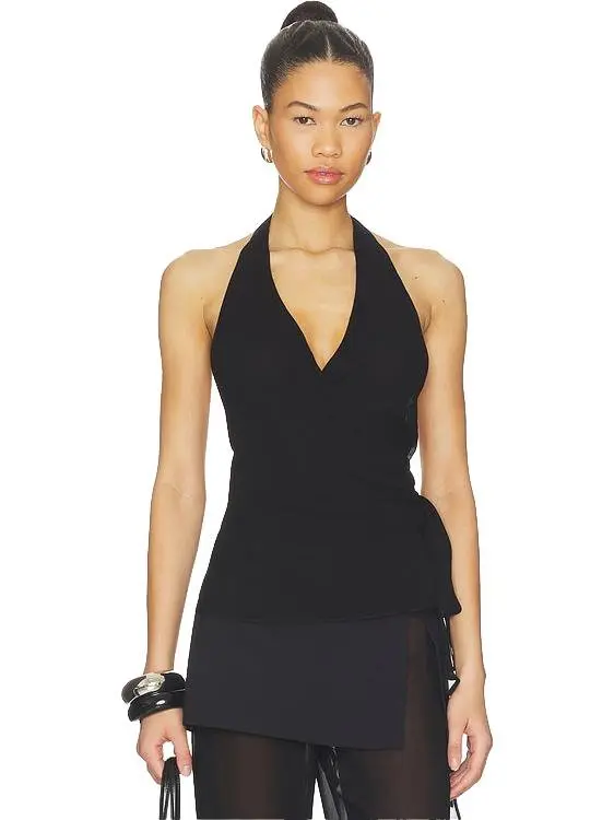 ELODIE THE LABEL Idris Top - Black
