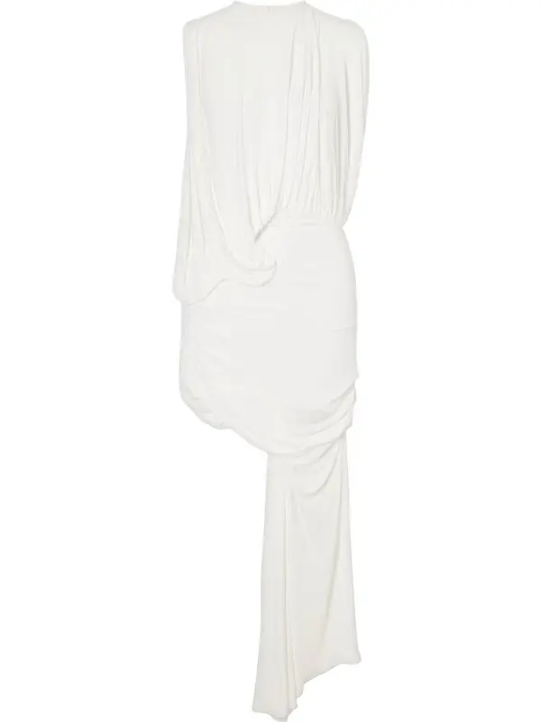 Christopher Esber Cumulus Asymmetric Ribbed-knit Mini Dress - White