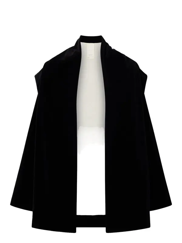 COLLEEN ALLEN Cotton-blend Velvet Evening Jacket - Black