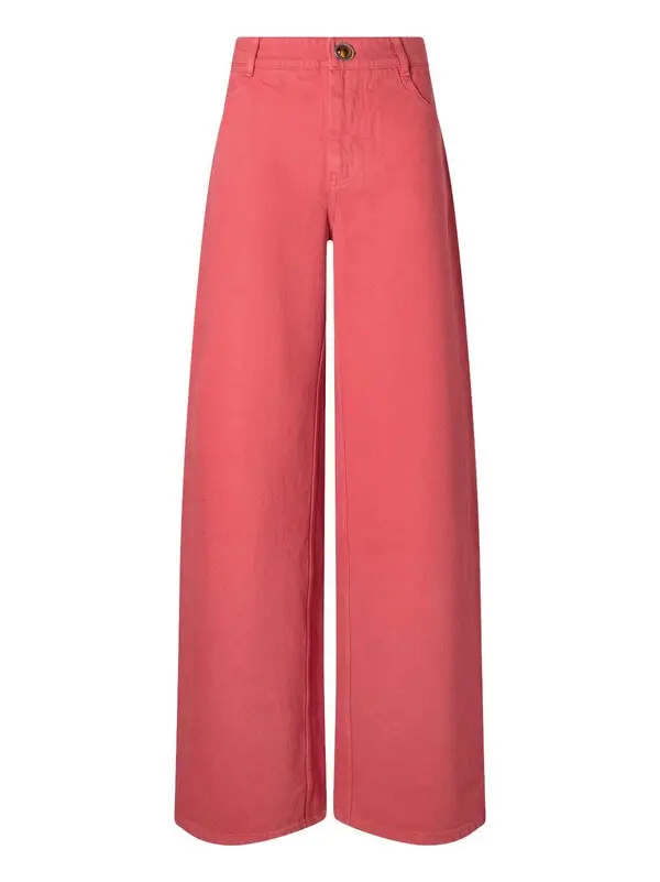 Christopher Esber High-rise Wide-leg Jeans - Pink