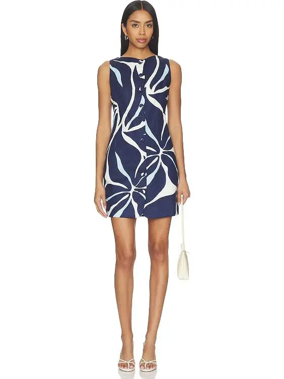 CALA DE LA CRUZ Rhoda Dress - Calabria Azul