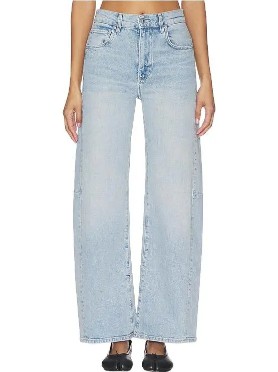 Paige Arellia Skimmer Barrel Jeans - Mar Vista