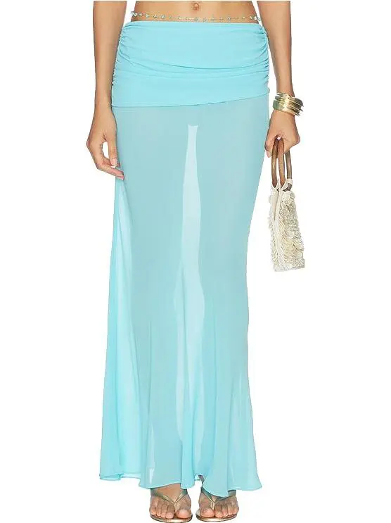 Nbd Kalika Maxi Skirt - Turquoise