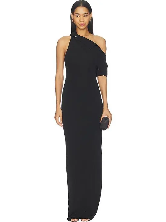 Misha Collection Camden Dry Jersey Maxi Dress - Black