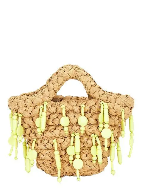 SIMONMILLER Beaded Shelly Bag - Natural & Lime