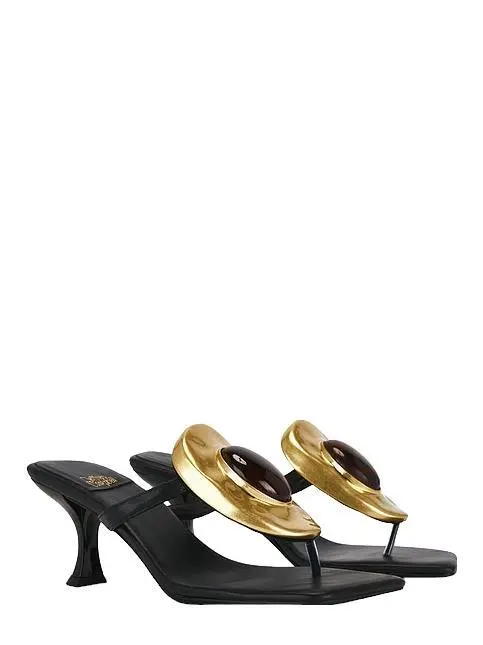 Jeffrey Campbell Bazaar Sandal - Black  Gold & Tortoise