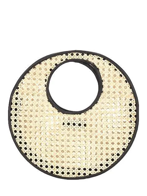 BEMBIEN Anouk Rattan Top Handle Bag - Black Rattan