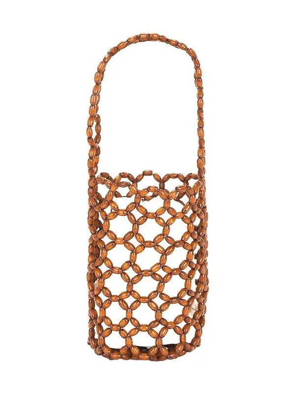 Hat Attack Isla Beaded Mini Bag - Brown