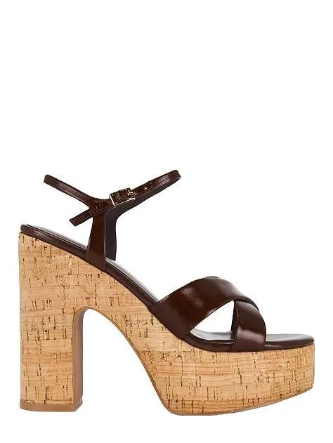 Jeffrey Campbell Big Time Platform Sandal - Brown & Cork
