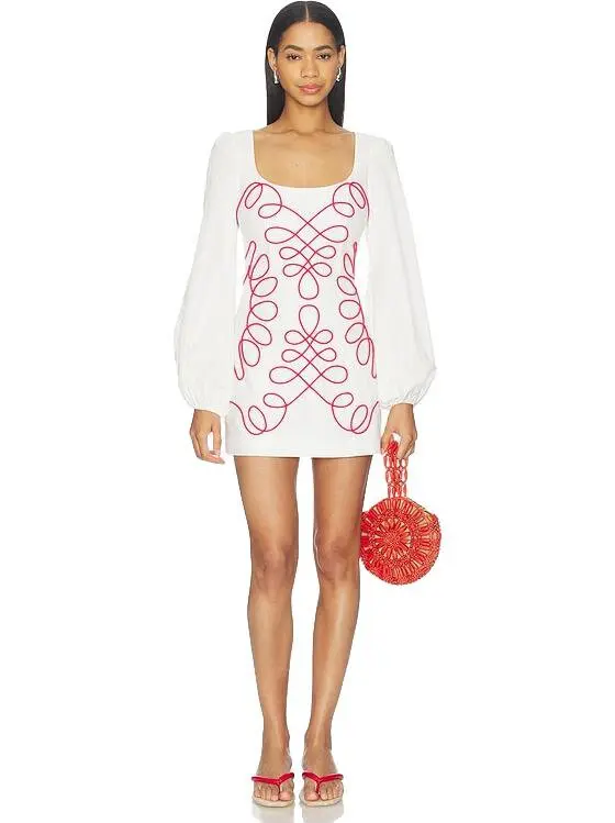 THE WOLF GANG Soriah Mini Dress - Ivory