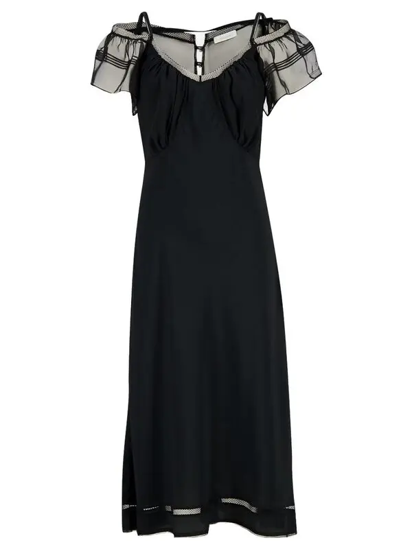 Rabanne Crepe Midi Dress - Black