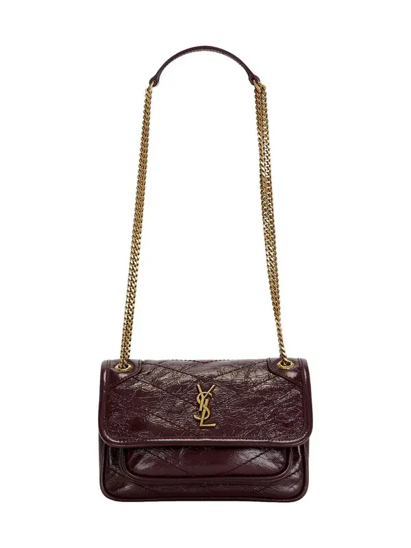 Saint Laurent Mini Niki Chain Bag - Hot Wine