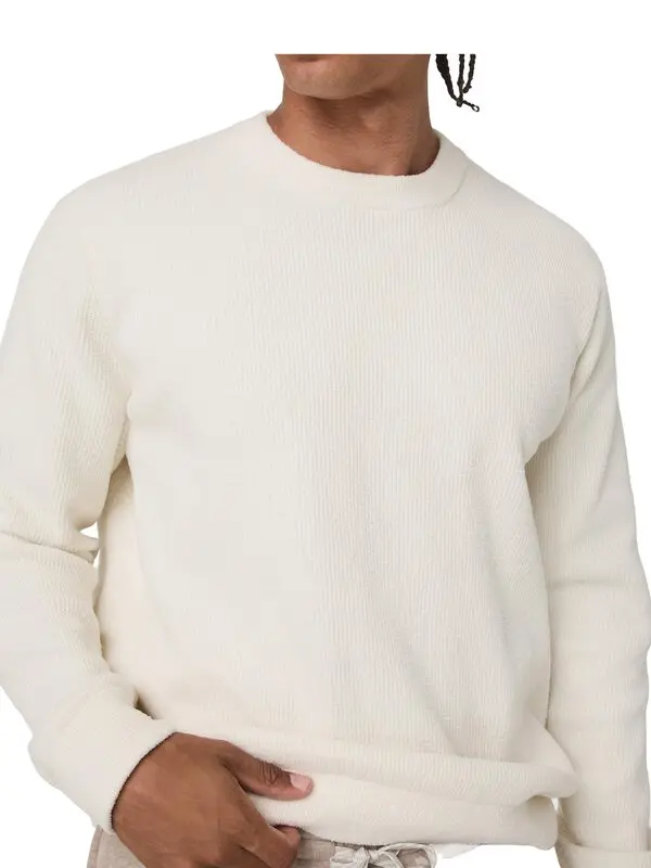 Vuori Midweight Ribbed Knit Sweater - Ivory