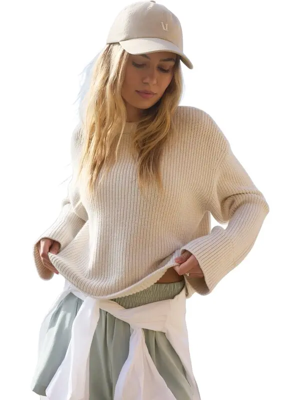 Vuori Montauk Crewneck T-shirt - Marshmallow
