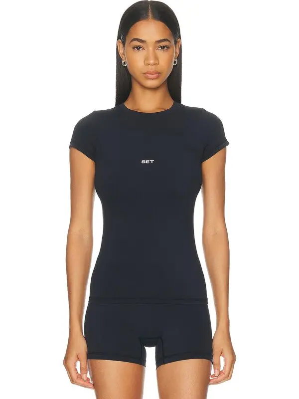 SET ACTIVE Airluxe Breathe Tee - Onyx