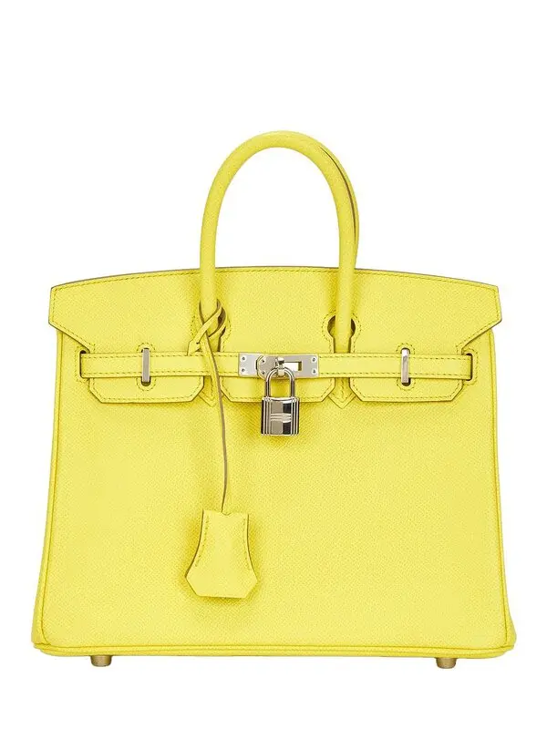 Hermès Epsom Birkin 25 Handbag - Lime