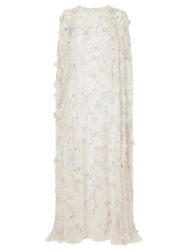 Bernadette Embroidered Sequin-detailed Gown - White
