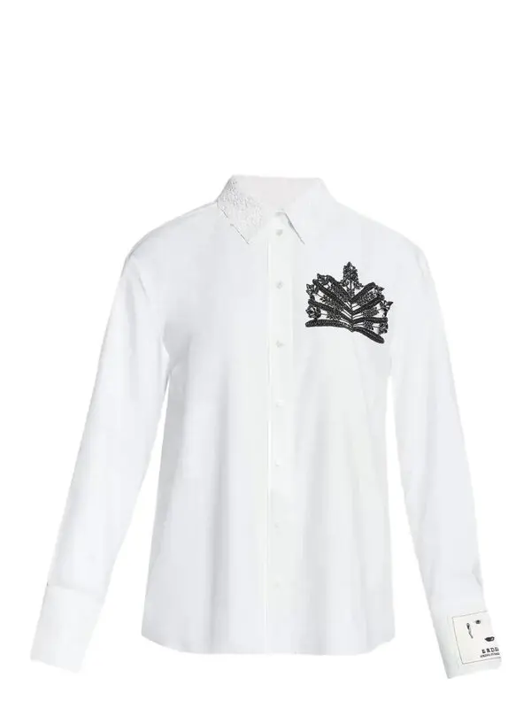 Erdem Floral-patch Shirt - White