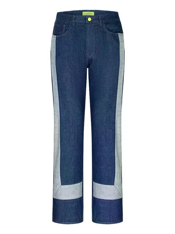 Shanghai Tang Topstitched Jeans - Blue