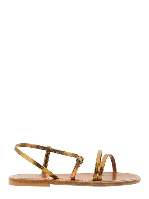 K.JACQUES Strappy Leather Sandals - Gold