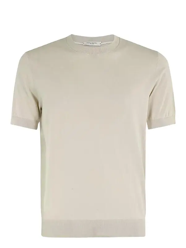 PAOLO PECORA Short-sleeve Crew-neck Sweater - Neutrals