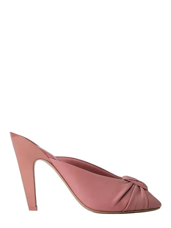 Chloé Knotted Pointed-toe Mules - Pink