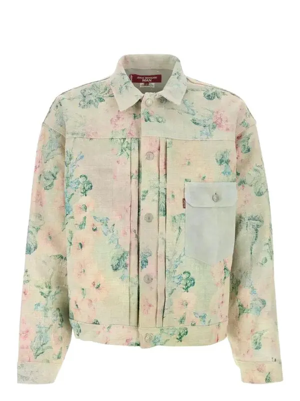 Junya Watanabe Floral-print Embroidered Jacket - Neutrals