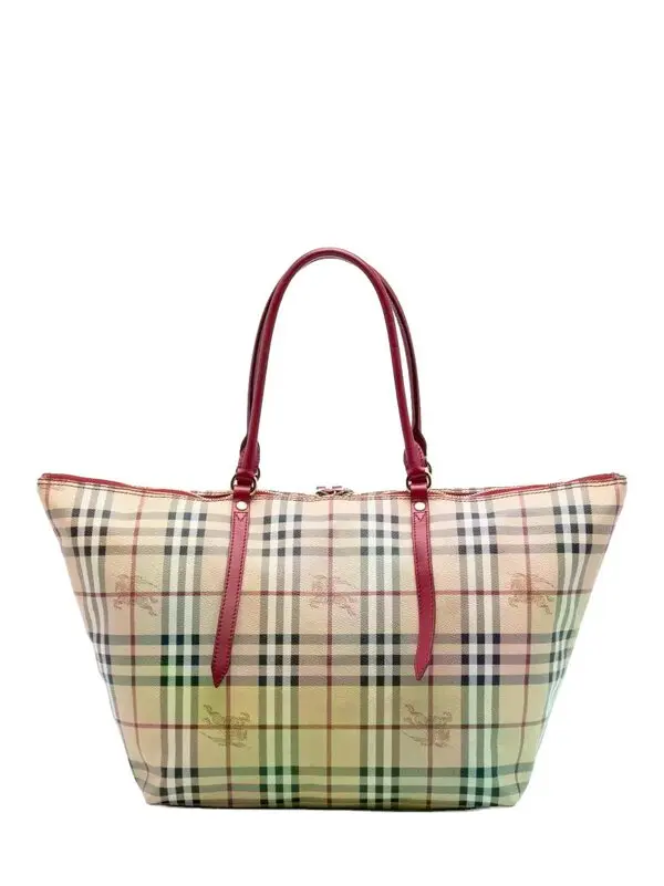 Burberry Haymarket Check Salisbury Tote Bag - Red