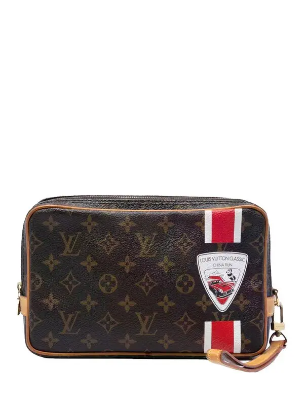 LOUIS VUITTON 2008 Monogram China Run Pavel Clutch - Brown
