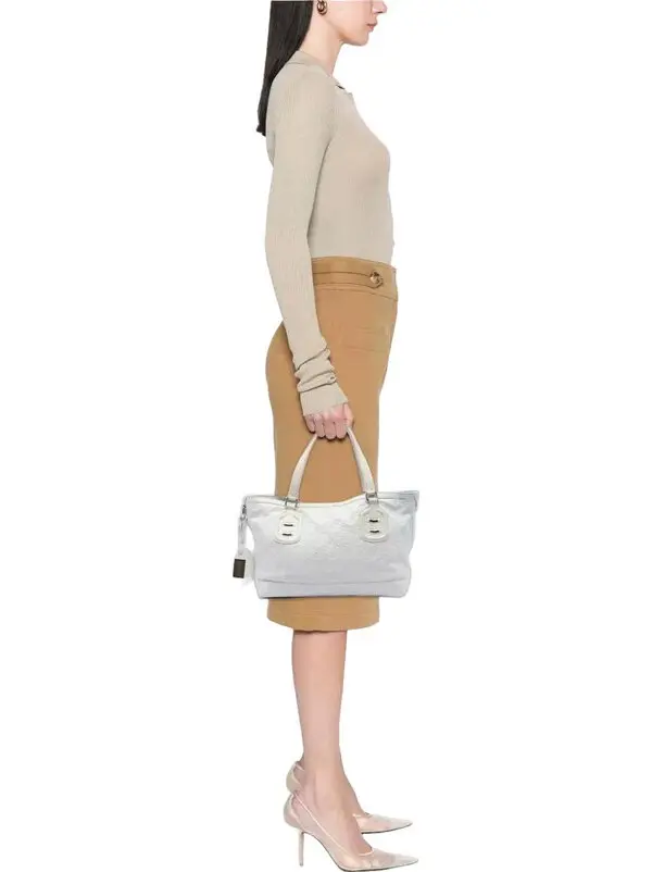 Gucci Ssima Techno Tag Tote Bag - White