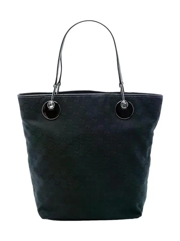 Gucci Large Gg Canvas Eclipse Tote Bag - Black