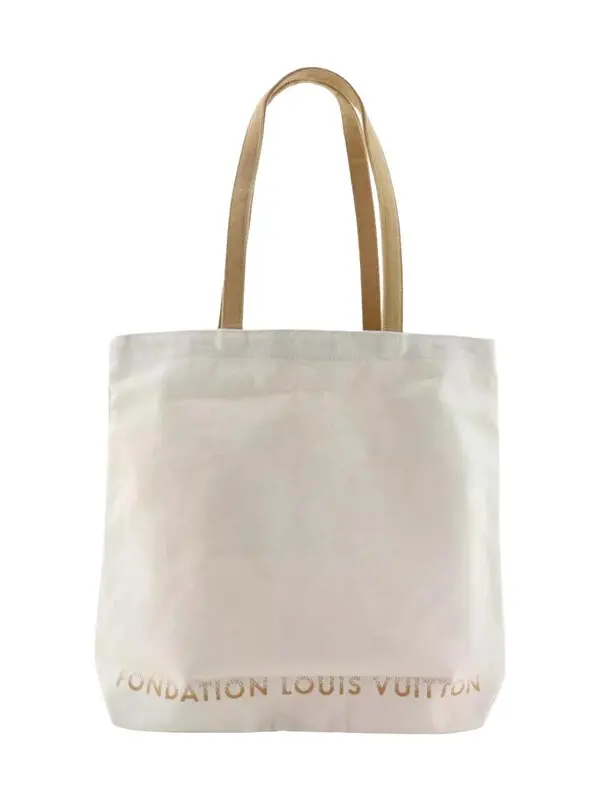 LOUIS VUITTON Fondation Canvas Tote Bag - White